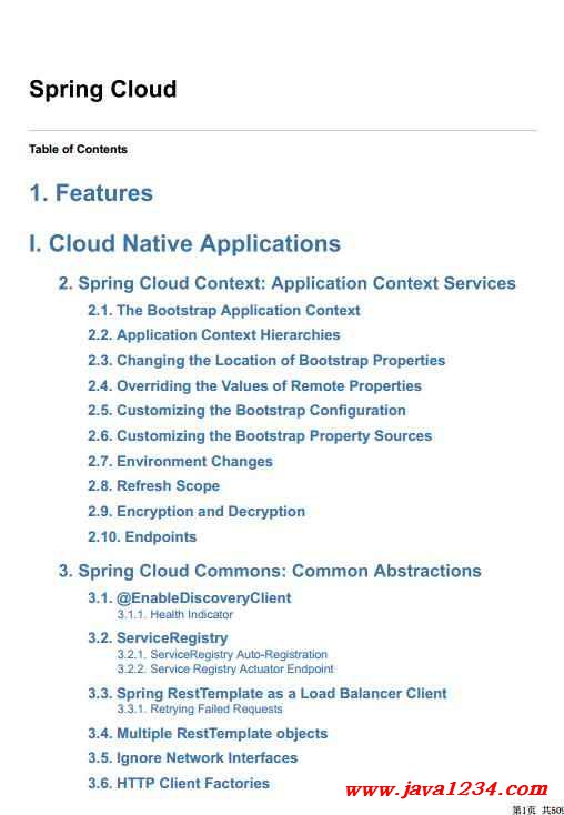Spring Cloud Reference Guide PDF 下载_Java知识分享网-免费Java资源下载